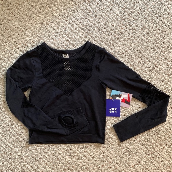 JoyLab | Tops | Joy Lab Top Longsleeve Cropped Workout Sport Mesh ...